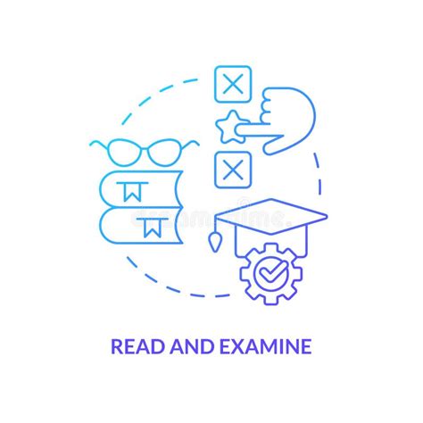 Read And Examine Blue Gradient Concept Icon Stock Vector Illustration Of Event Examine 256817489