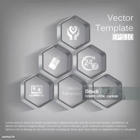 벡터 3d 육각형 요소 인포그래픽 2015년에 대한 스톡 벡터 아트 및 기타 이미지 2015년 3차원 형태 계단 Istock