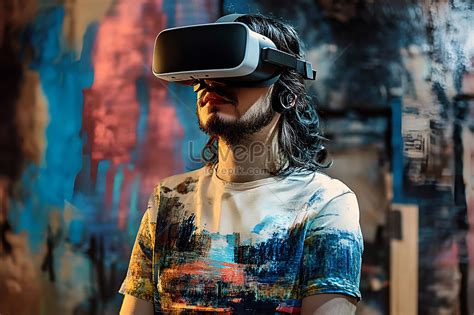 Vr 안경을 쓰고있는 남자 사진 무료 다운로드 Lovepik