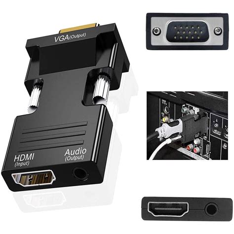 Jual Converter Hdmi To Vga Audio Dongle Hdmi To Vga Adapter Hdmi