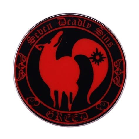 The Seven Deadly Sins Greed Fox Sin Enamel Pin Distinct Enamel Pins