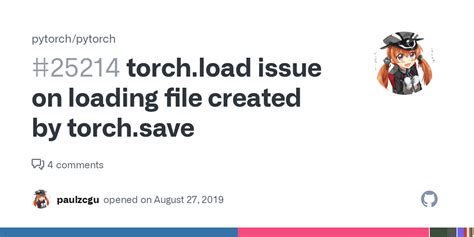 Torch Load Issue On Loading File Created By Torch Save Issue Pytorch Pytorch GitHub
