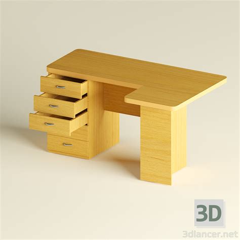 3d Model Computer Desk Angular 21855