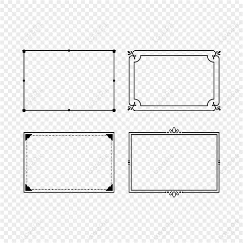 직사각형 라인 서예 프레임 일러스트삽화착색그래픽 Png 일러스트 무료 다운로드 Lovepik
