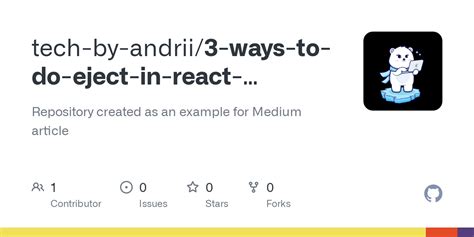 Github Tech By Andrii3 Ways To Do Eject In React Application