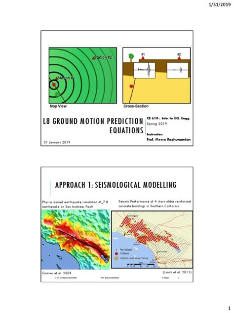 Lecture 8 Ground Motion Prediction Equation Pdf Earthquakes Earthquake Engineering