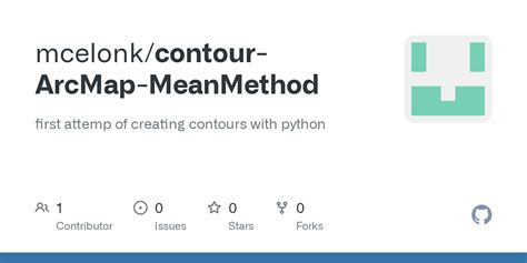 Github Mcelonkcontour Arcmap Meanmethod First Attemp Of Creating Contours With Python