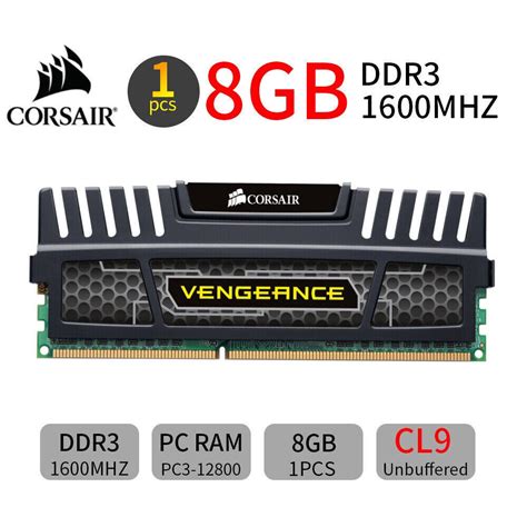 Corsair Vengeance 8gb Ddr3 1600mhz Cl9 Pc3 12800 240pin Memória De Mesa Intel Amd Shopee Brasil