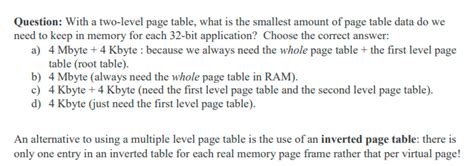 Solved Exercise 1 Virtual Memory Architecture A 32 Bit