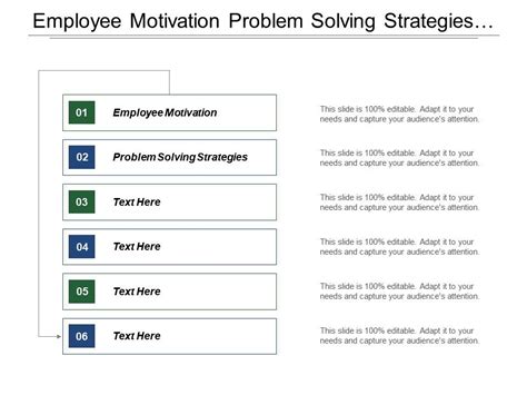 Employee Motivation Problem Solving Strategies Strategic Marketing Plan Powerpoint Templates