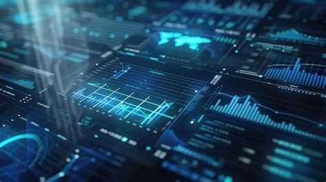 Digital Interface With Data Visualization Premium Ai Generated Image