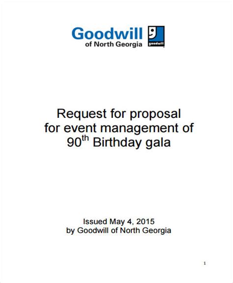 FREE Event Proposal Samples In MS Word PDF Excel Google Docs Pages