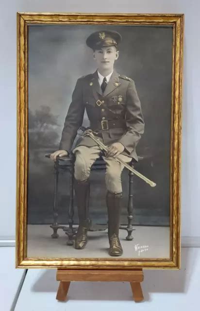 Wwii Era Named Rotc Officer Soldier Studio Photo Full Dress Uniform