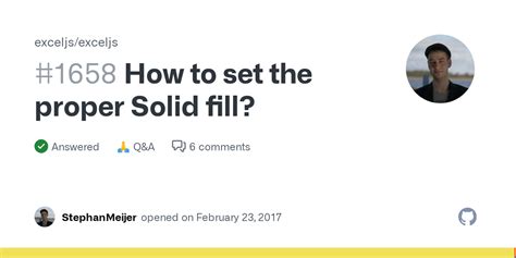 How To Set The Proper Solid Fill · Exceljs Exceljs · Discussion 1658