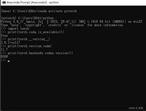 Pytorch环境配置 Csdn博客