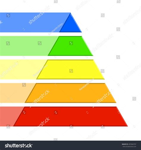 Vector Triangle Infographic Consists Five Cells Stock Vector Royalty Free Shutterstock
