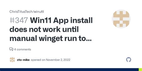 Win11 App Install Does Not Work Until Manual Winget Run To Accept Agreement · Issue 347