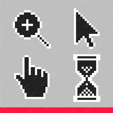 Premium Vector Black And White Arrow Hand And Magnifier Non Pixel Premium Vector Black And White Arrow Hand And Magnifier Non Pixel
