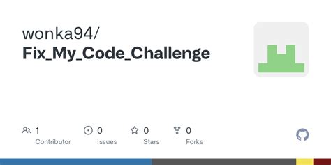 github wonka94 fix my code challenge