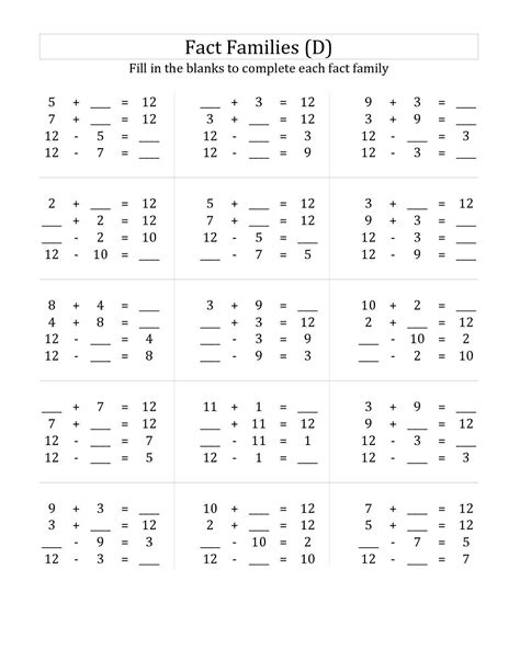 Printable Math Facts Practice Backup Gambar