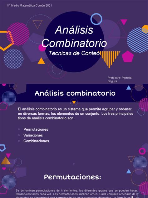 Análisis Combinatorio Pdf Pdf Combinatoria Matemáticas