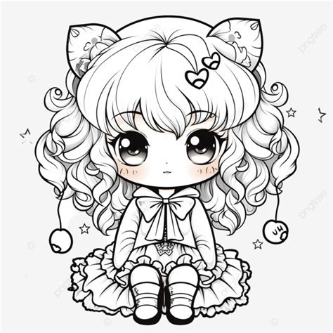 만화 귀엽다 낙서 색칠하기 페이지 가와이 애니메이션 일러스트 클립 아트 캐릭터 꼬마 그리기 캐릭터 일러스트 만화 일러스트