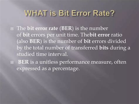 Bit Error Rate Pptx