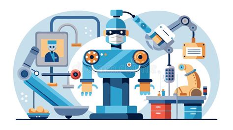This Image Depicts A Surgical Robot In A High Tech Operating Room Emphasizing The Precision