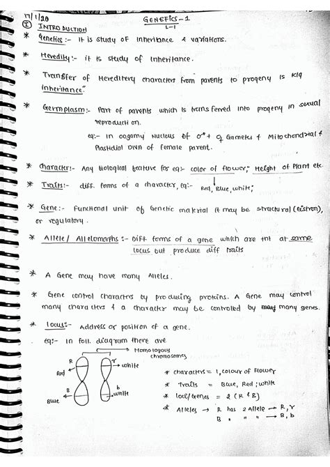 Solution Class 12 Principle Of Inheritance And Variations Full Notes