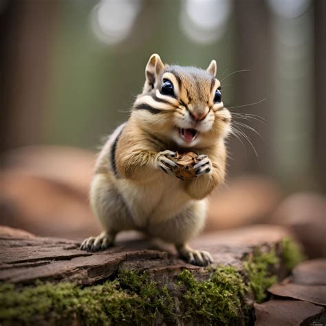Chipmunk With Acorn Free Download Ai Scribbles