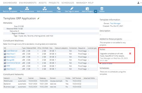 Adding Notes To Vms Environments Templates And Assets Skytap Help And Documentation