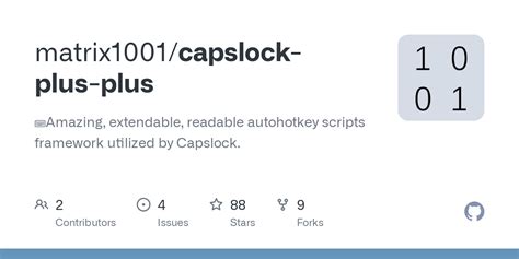 GitHub Matrix Capslock Plus Plus Amazing Extendable Readable Autohotkey Scripts