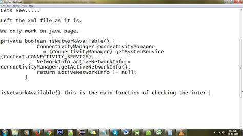 How To Check Internet Connection In Android Programmatically Tutorial Youtube