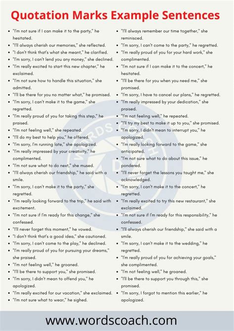 Quotation Marks Example Sentences Word Coach