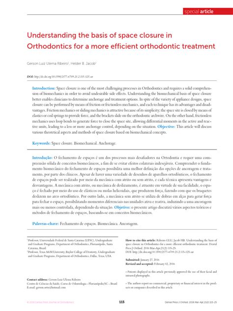 1 Understanding Basis Of Space Closure Pdf