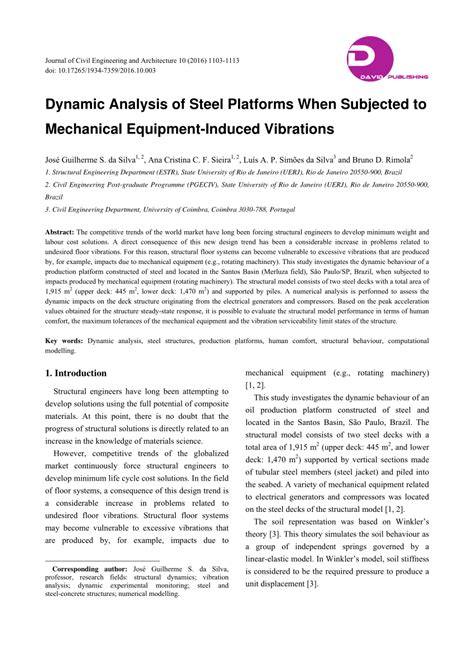 Floor Vibration Analysis Program