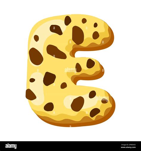 Letter E In Donut Font Vector Illustration Stock Vector Image And Art Alamy