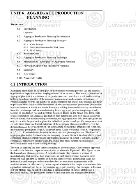 Aggregate Production Planning Pdf Inventory Demand