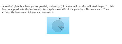 Solved A Vertical Plate Is Submerged Or Partially