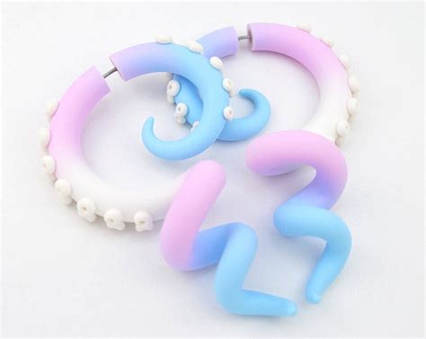 Transgender Earrings Trans Flag Trans Pride Octopus Tentacle Earrings
