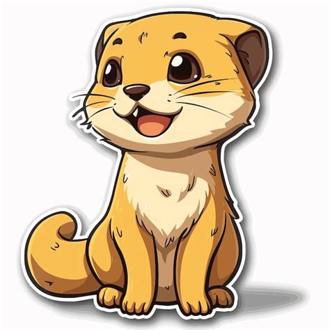 Premium Vector Weasel Vector Cute