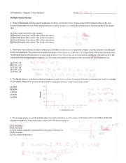 Ap Stats Chapter 2 Test Review Mult Choice Pdf Course Hero