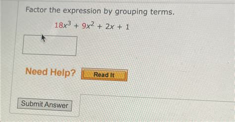 Solved Factor The Expression By Grouping