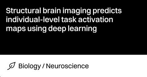 Structural Brain Imaging Predicts Individual Level Task Activation Maps