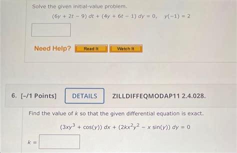 solved solve the given initial value problem