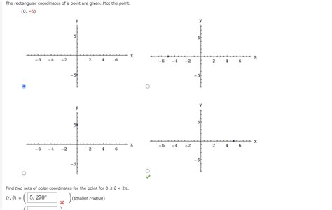 Solved The Rectangular Coordinates Of A Point Are Given Chegg