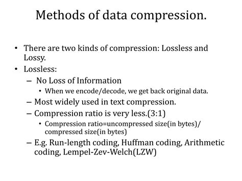 data compression ppt