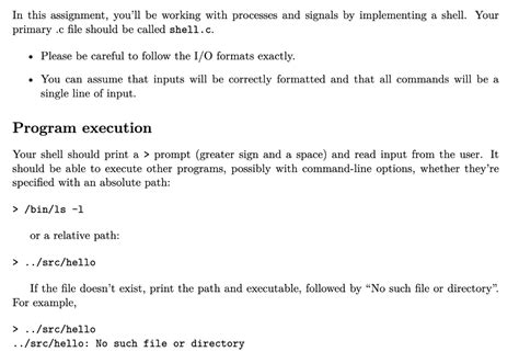 in this assignment you ll be working with processes