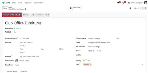 How To Create A Lead In Odoo 17 Crm