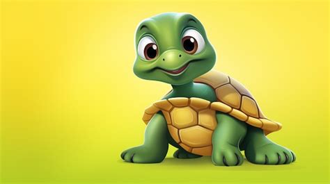 A Turtle With A Smile On Its Face Is Smiling Premium AI Generated Vector